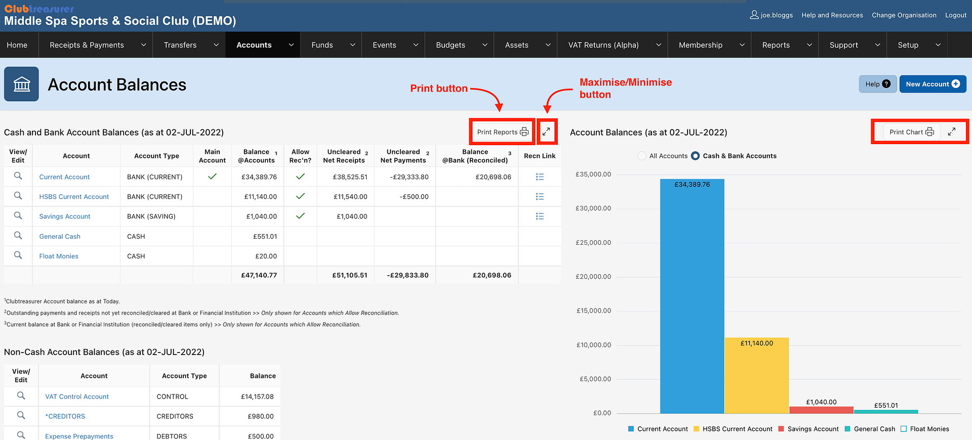 How do I print out the Accounts Balances page reports and chart? – Financial & Accounting FAQs ...